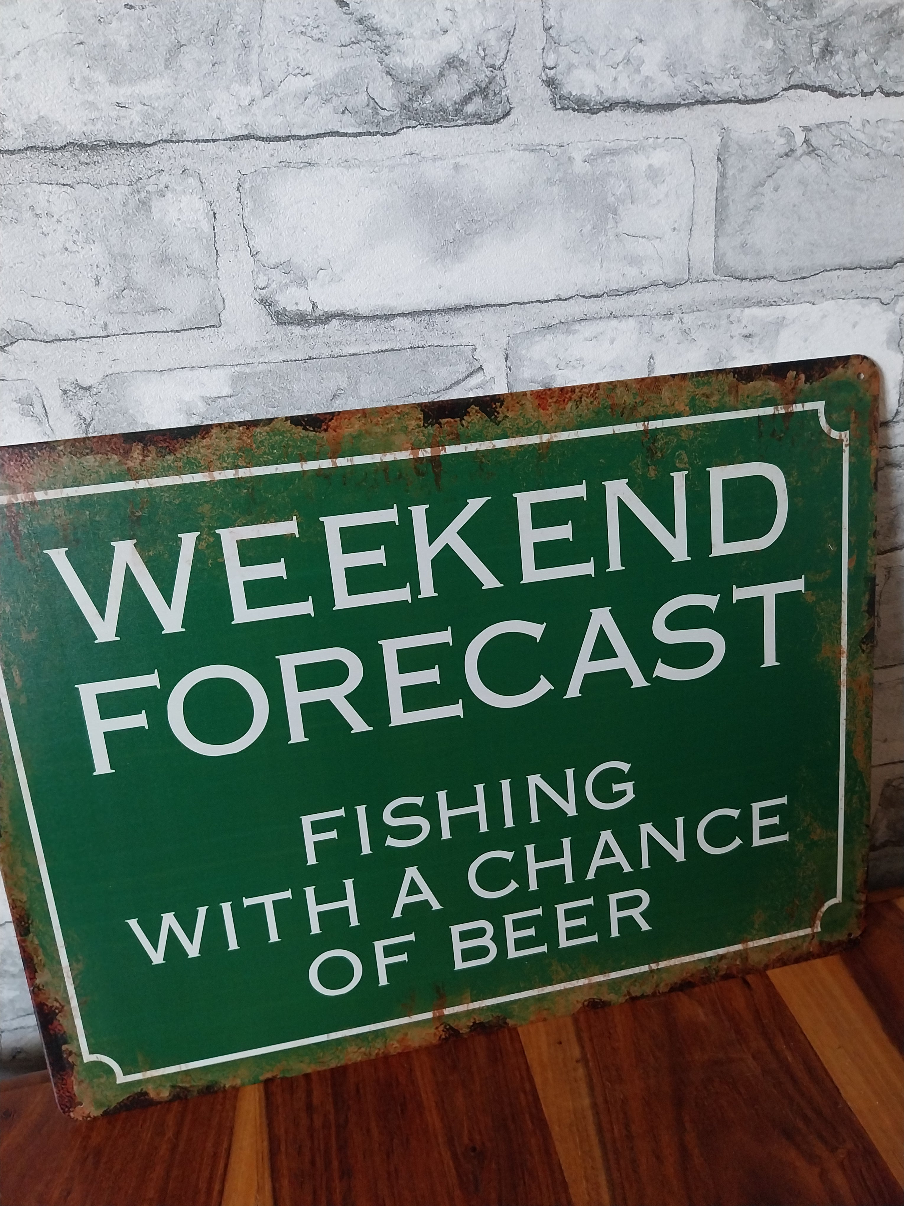 Fishing vintage style metal sign – Ellie Lane Home and Gift