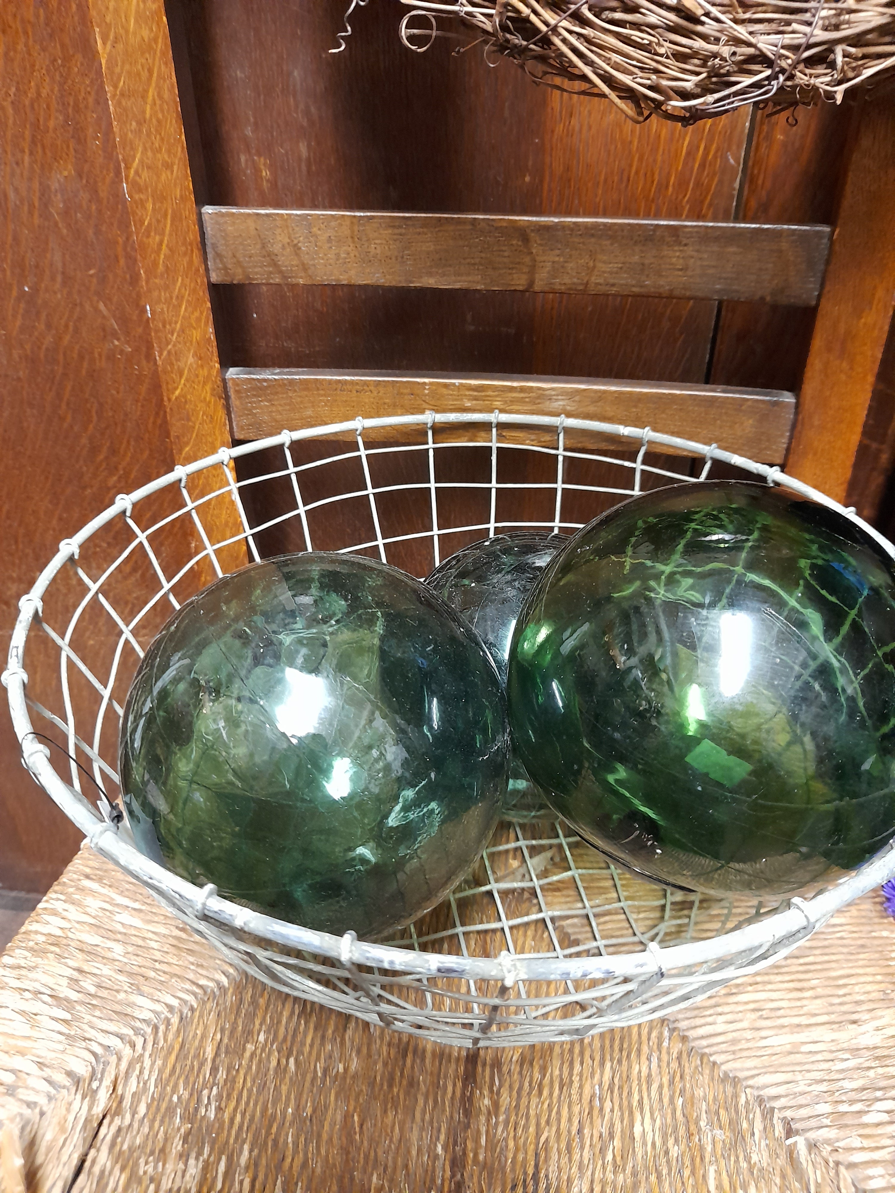 Vintage green glass fishing float – Ellie Lane Home and Gift