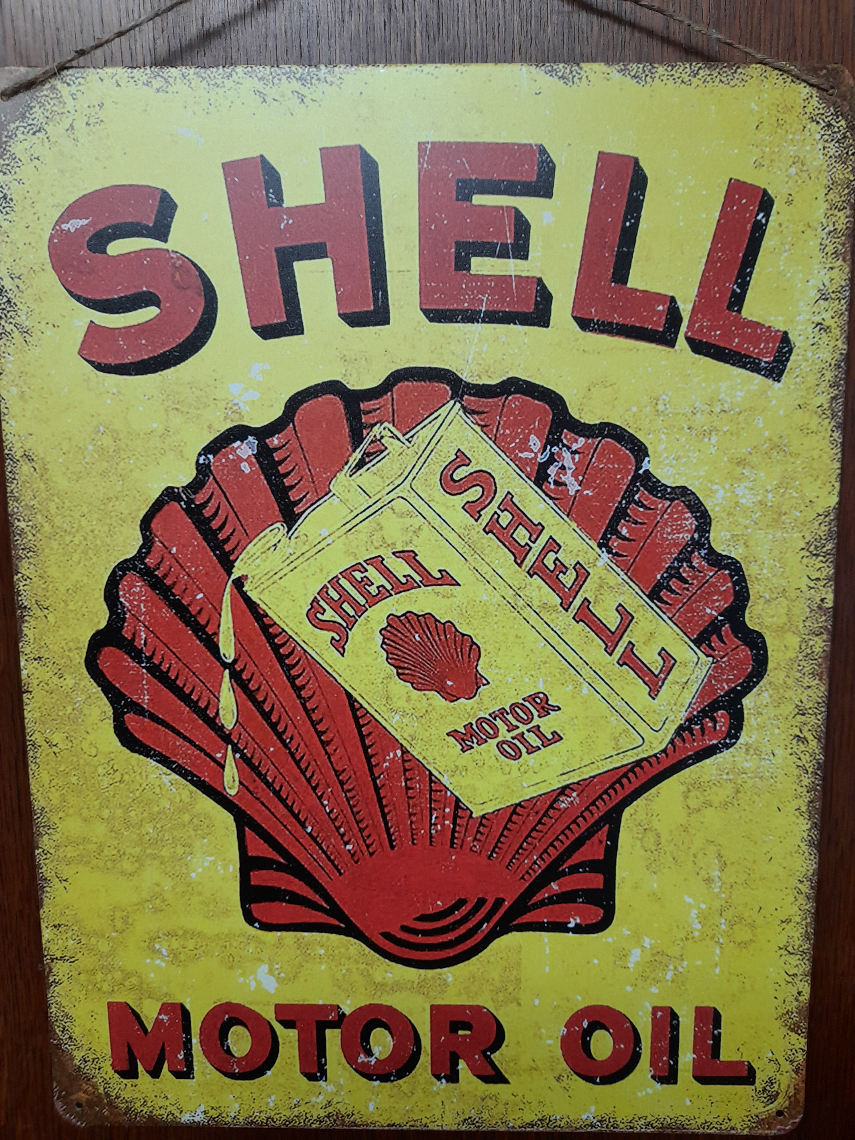 Shell Motor oil vintage style metal sign – Ellie Lane Home and Gift